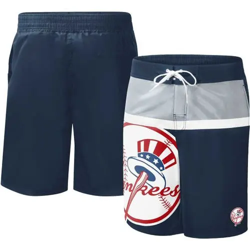 G-III SPORTS BY CARL BANKS New York Yankees Sea Wind Swim Shorts - Navy