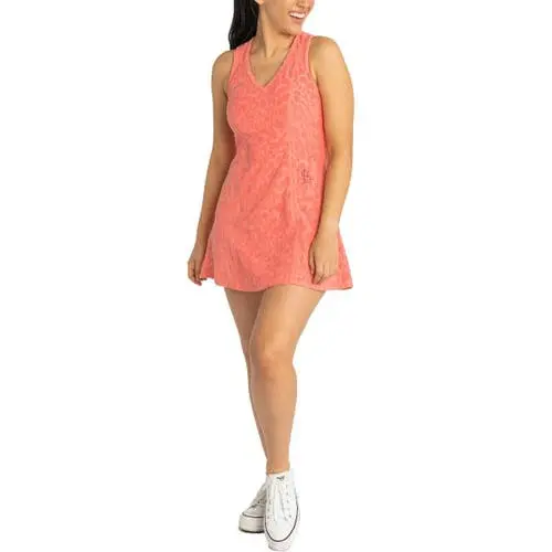 LUSSO St. Louis Cardinals Tess Cheetah V-neck Racerback Dress - Pink