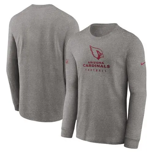 Nike Arizona Cardinals Sideline Performance Long Sleeve T-shirt - Heather Gray