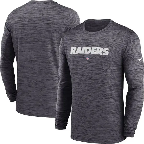 Nike Las Vegas Raiders Sideline Team Velocity Performance Long Sleeve T-shirt - Black