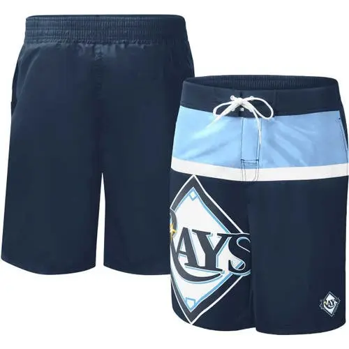 G-III SPORTS BY CARL BANKS Tampa Bay Rays Sea Wind Swim Shorts - Navy