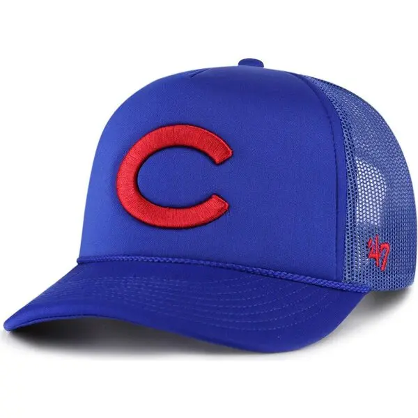 '47 Chicago Cubs Foam Logo Trucker Adjustable Hat - Royal