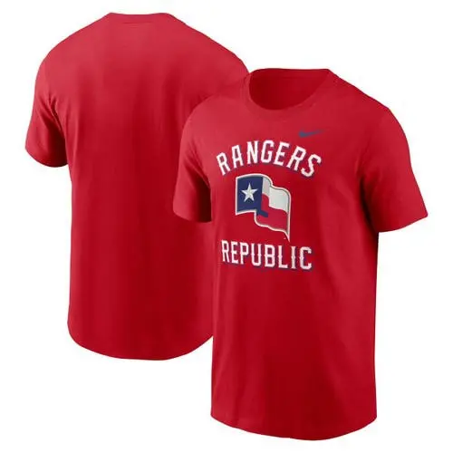 Nike Texas Rangers Lone Star Flag Hometown T-shirt - Red
