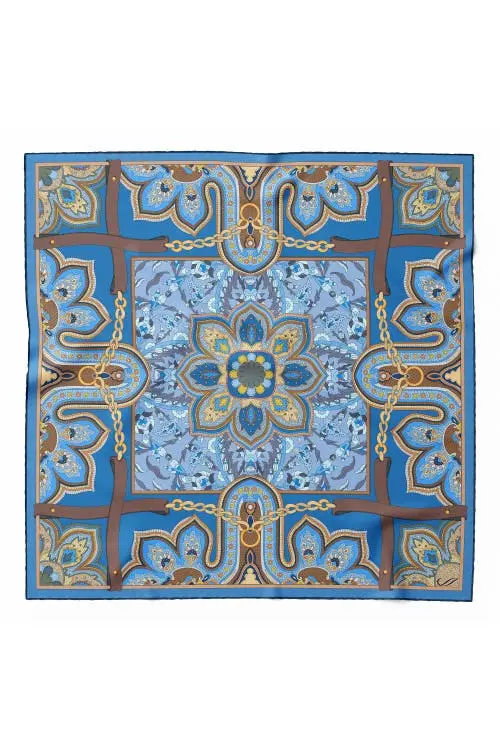ELIZABETTA Francescasilk Bandana - Ocean Blue
