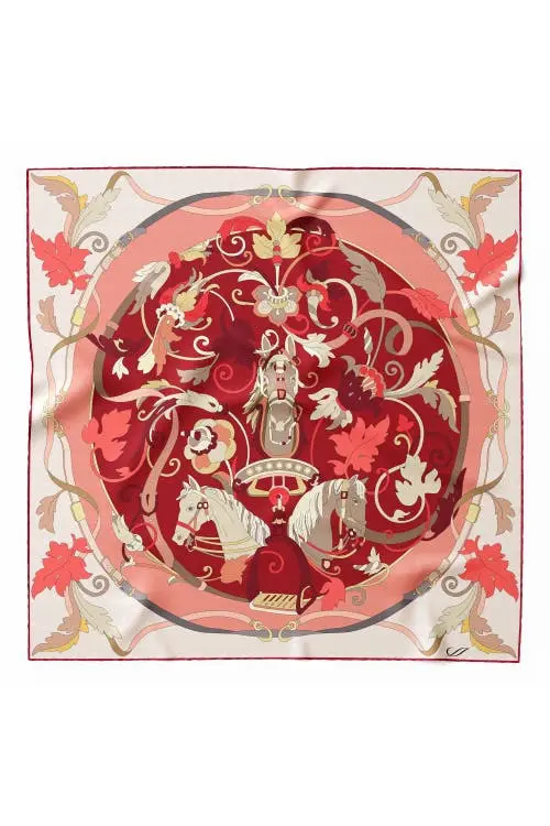 ELIZABETTA Elenasilk Bandana - Berry Red