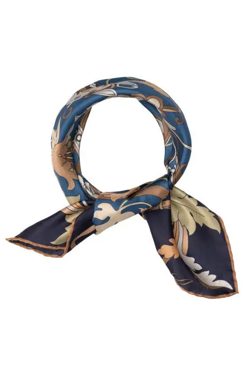 ELIZABETTA Elenasilk Bandana - Midnight Blue