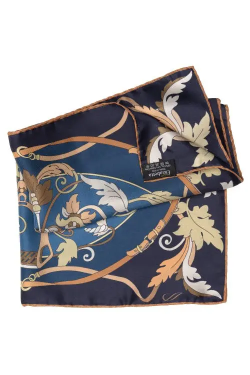 ELIZABETTA Elenasilk Bandana - Midnight Blue