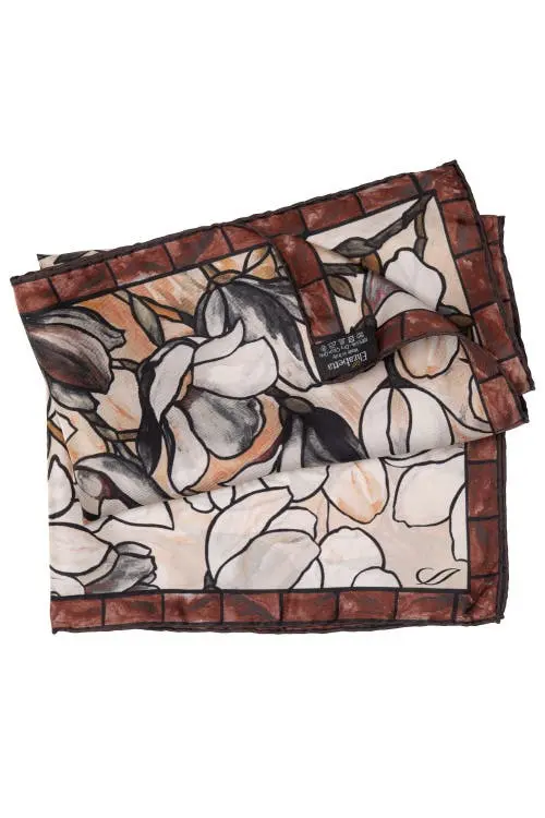 ELIZABETTA Clarasilk Bandana - Mahogany Brown