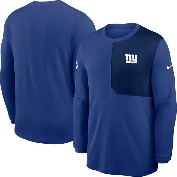 Nike New York Giants Sideline Coach Uv Performance Long Sleeve T-shirt - Royal