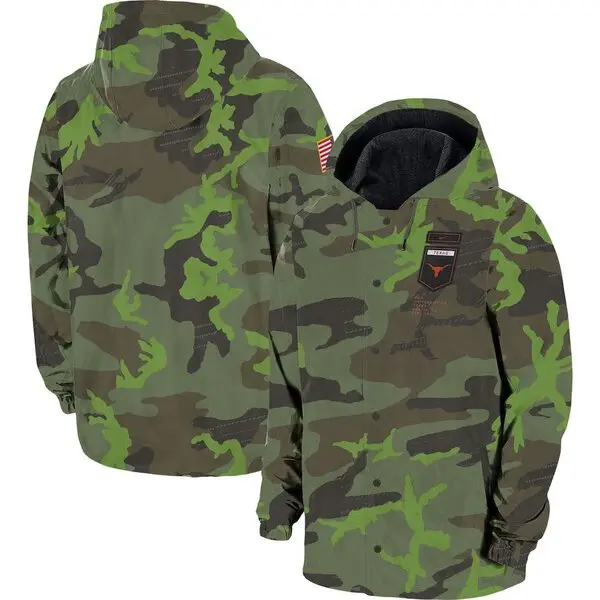 Nike Texas Longhorns Hoodie Full-snap Jacket - Camo