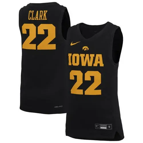 Nike Youth  Caitlin Clark Iowa Hawkeyes Performance Replica Jersey - Black