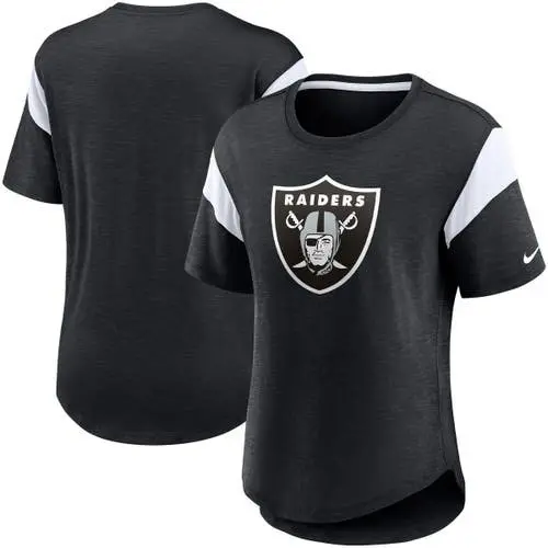 Nike Las Vegas Raiders Primary Logo Fashion Top - Heather Black