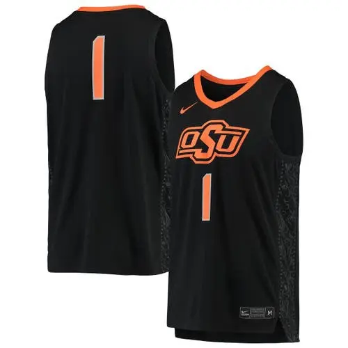 Nike 1 Oklahoma State Cowboys Team Replica Basketball Jersey - Black