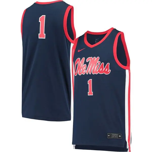 Nike 1 Ole Miss Rebels Replica Basketball Jersey - Navy