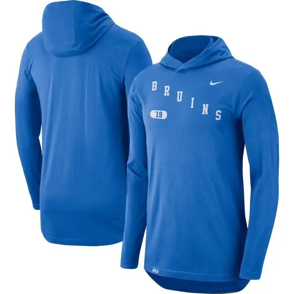 Nike Ucla Bruins Team Performance Long Sleeve Hoodie T-shirt - Blue