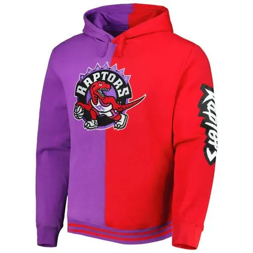 Mitchell & Ness Toronto Raptors Hardwood Classics Split Pullover Hoodie