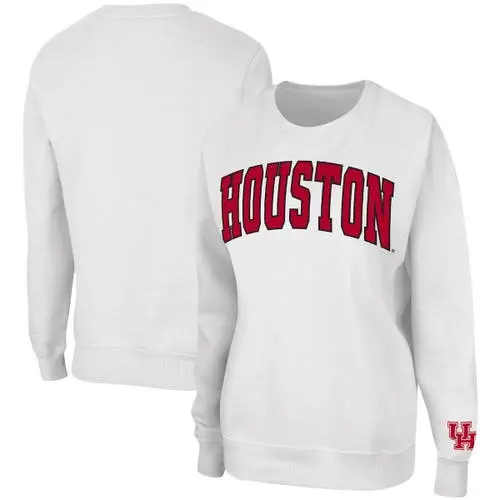 COLOSSEUM Houston Cougars Campanile Pullover Sweatshirt - White
