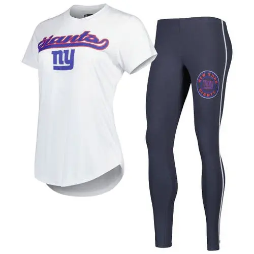 CONCEPTS SPORT New York Giants Sonata Sleep Set - White