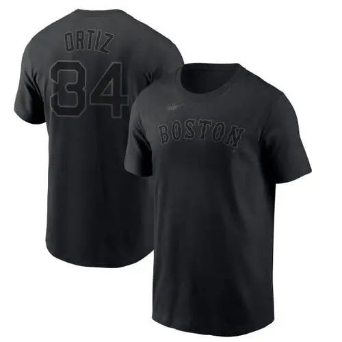 Nike David Ortiz Boston Red Sox Name & Number T-shirt - Black