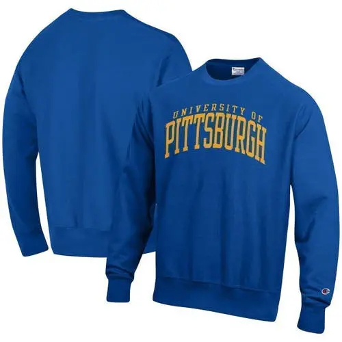 Champion Pitt Panthers Arch Reverse Weave Pullover Sweatshirt - Royal