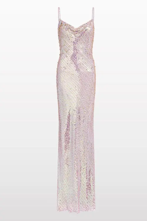 Jenny Packham Foxx Embellished Dress - Lavender