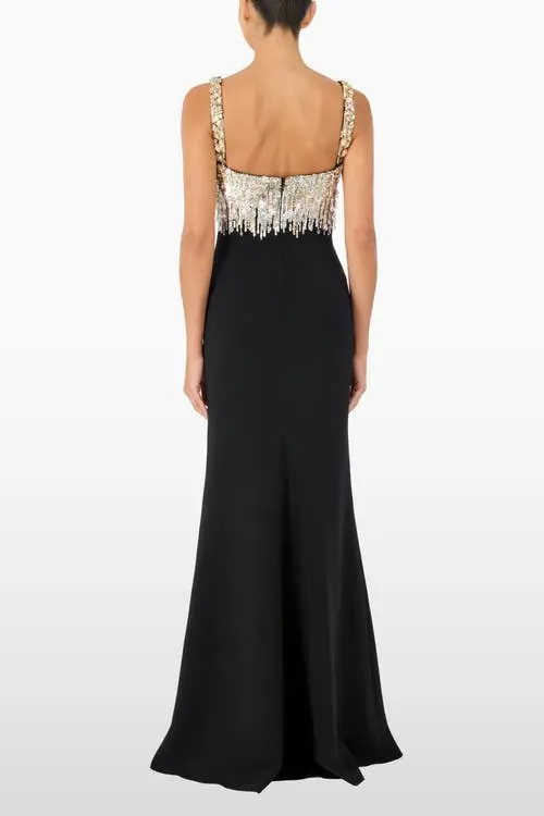 Jenny Packham Embellished Sleeveless Gown