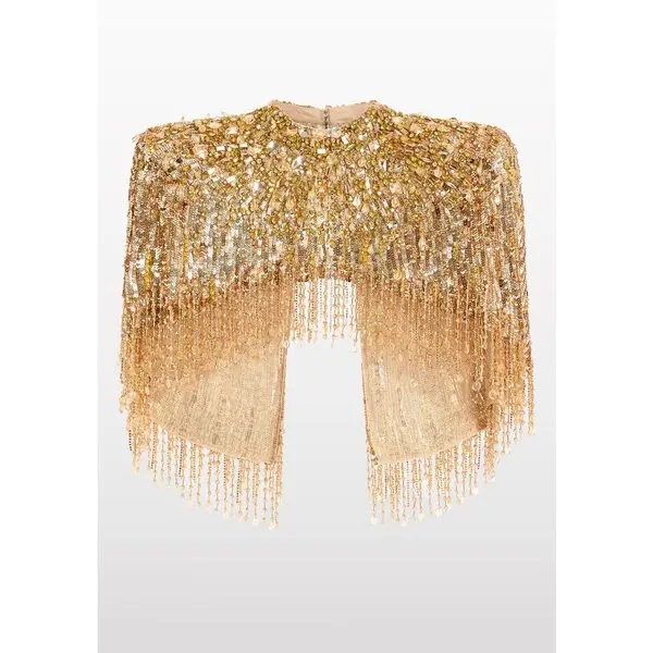 Jenny Packham Ellen Beaded Capelet - Illusion