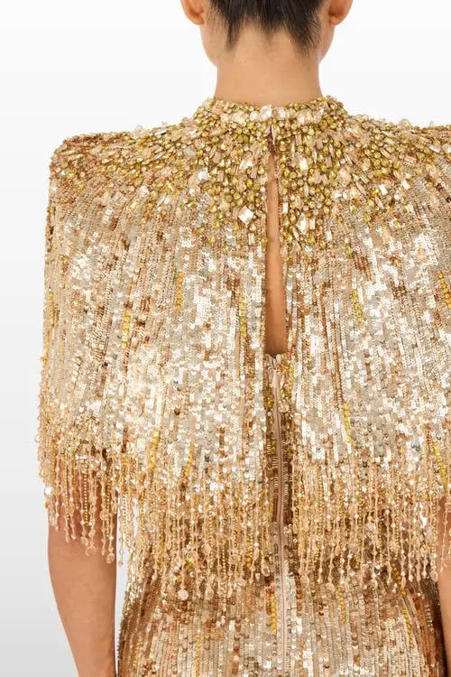 Jenny Packham Ellen Beaded Capelet - Illusion
