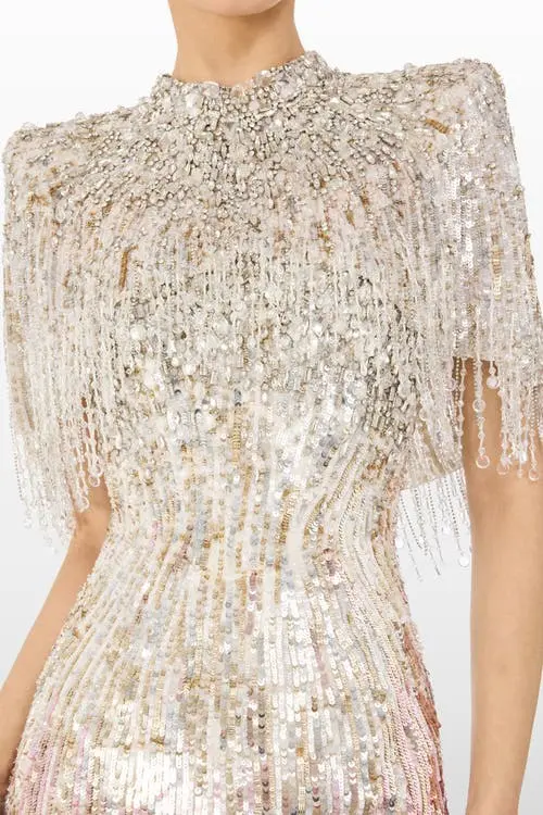 Jenny Packham Ellen Beaded Capelet - Ivory