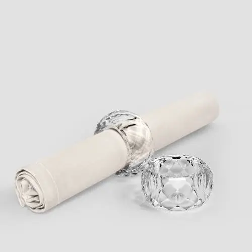 TOGAS William Napkin Ring Set - White - Round