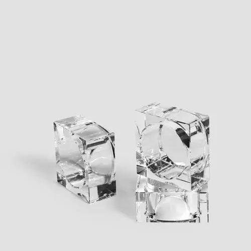 TOGAS William Napkin Ring Set - White - Square