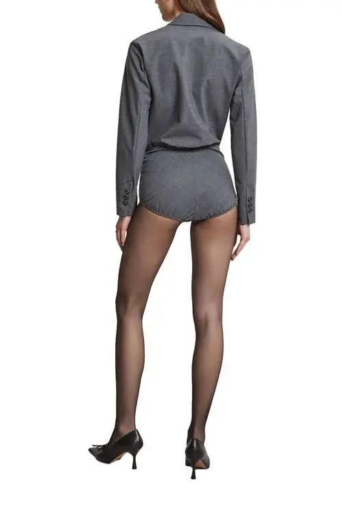 OTTOD'AME Long Sleeve Criss-cross Neckline Body - Grey