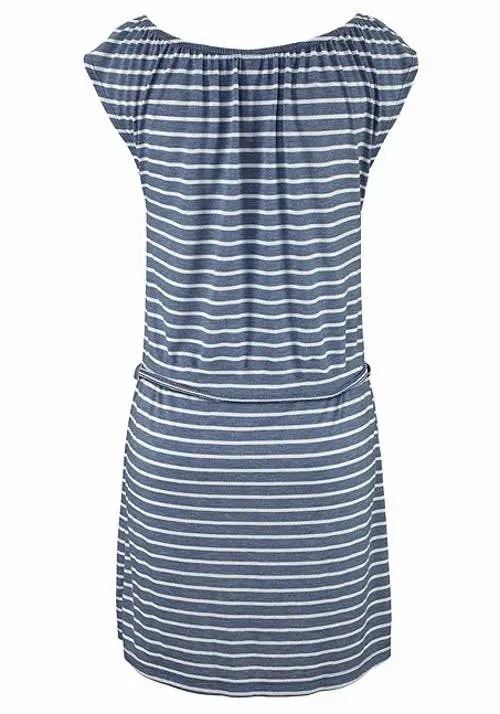 LASCANA Tie Neckline Striped Dress