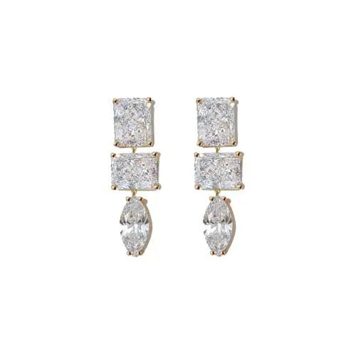NICKHO REY Pedro Drop Earrings - White/gold