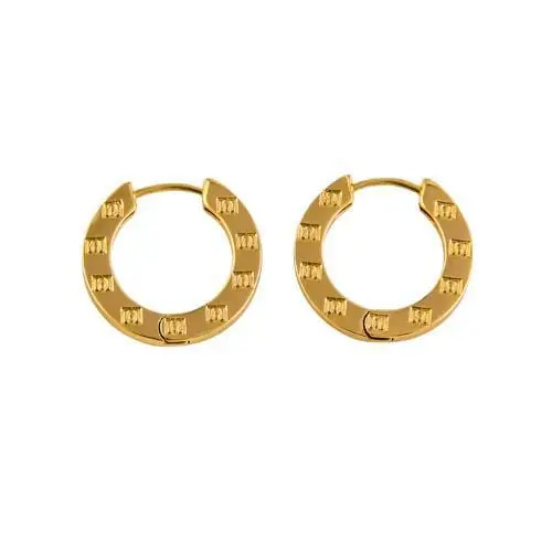 DESERI Sculpted Hoop Earrings - Gold