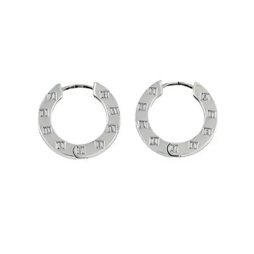 DESERI Logo Hoop Earring - Silver