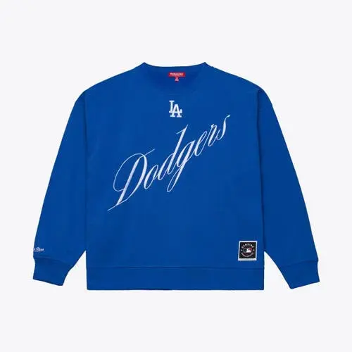 Mitchell & Ness Los Angeles Dodgers Script Sweatshirt - Royal
