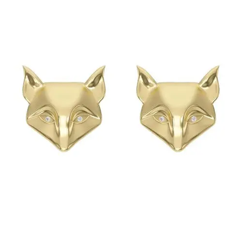DESERI Fox Stud Earrings - Gold