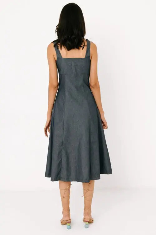VALENTINA GORDON Harbor Denim Midi Dress