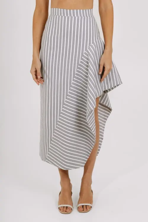 VALENTINA GORDON Cloud Skirt - Grey Stripe