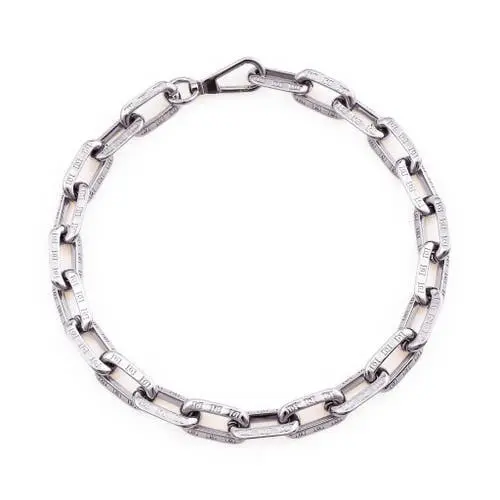 DESERI Statement Link Chain Necklace - Silver