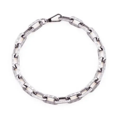DESERI Statement Link Chain Necklace - Silver