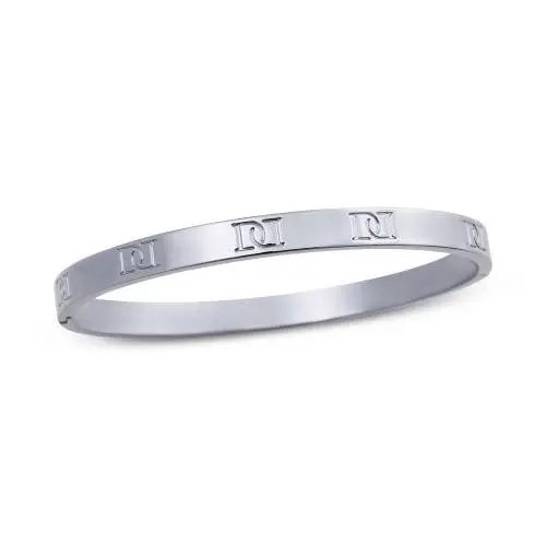 DESERI Dd Logo Bangle Bracelet - Silver