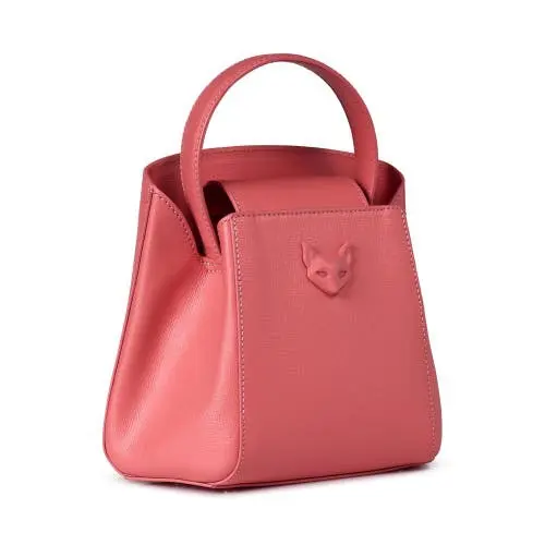 DESERI Rosa Mini Monochrome Handbag - Coral
