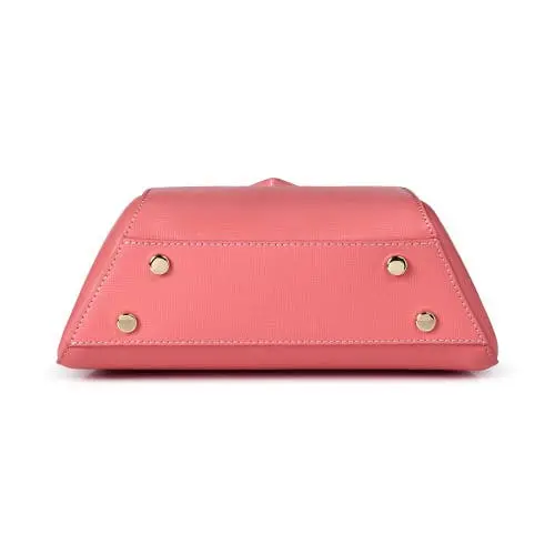 DESERI Rosa Mini Monochrome Handbag - Coral