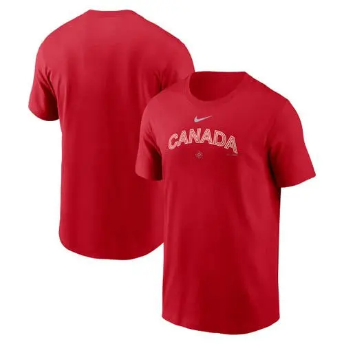 Nike Canada Baseball 2026 World Baseball Classic Wordmark T-shirt - Red