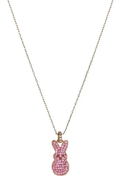 ALEX AND ANI Peeps® Pavé Crystal Bunny Pendant Necklace - Pink
