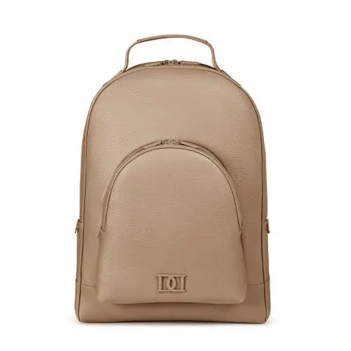 DESERI Kelley Grain-embossed Full-grain Leather Backpack - Beige