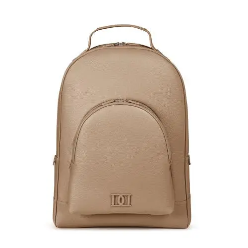 DESERI Kelley Grain-embossed Full-grain Leather Backpack - Beige