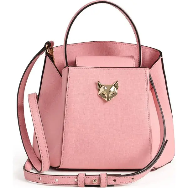 DESERI Rosa Mini Handbag In Saffiano Leather - Pink